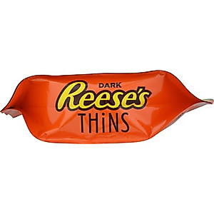 REESE'S THiNS Dark Chocolate Peanut Butter Cups, Candy Share Pack, 7.37 oz
