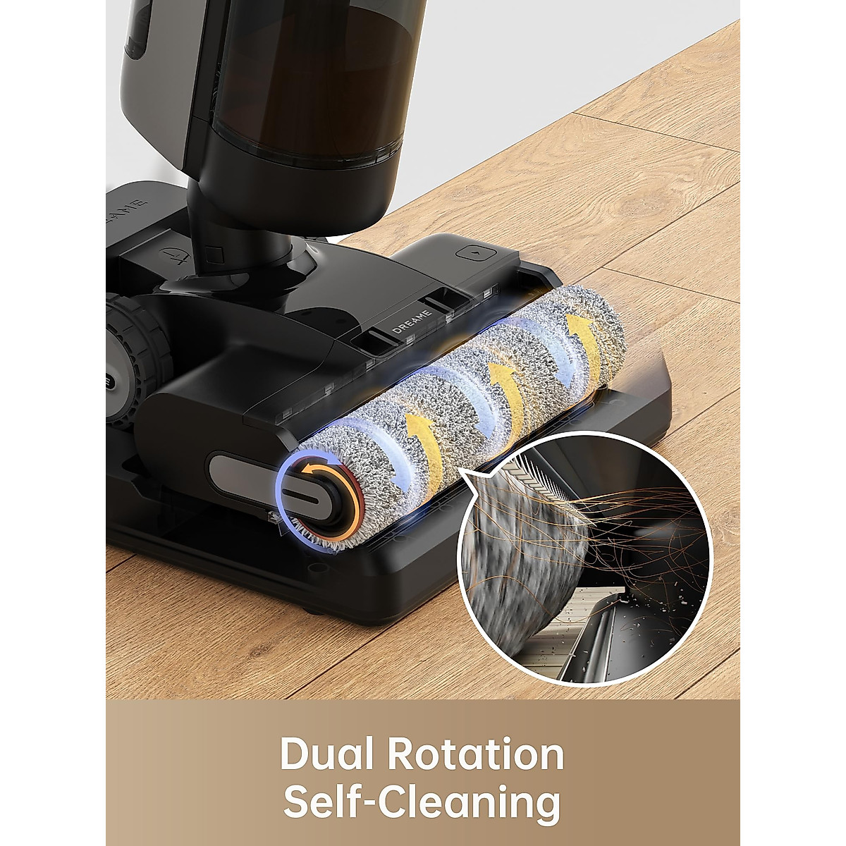 dreame H13 Pro Wet Dry Vacuum Cleaner, Smart Floor Cleaner Vacuum Mop for Hard Floors, 140°F Brush Wash, Hot Air & Dual Rotation Self-Cleaning, GlideWheel™ Power System, Great for Sticky Messes