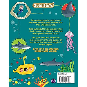 Shark Facts & Activity Book For Kids 5-9: Activities and Information on Hammerhead, Tiger, Great White, Whale Sharks and more with Coloring, Mazes, Experiments (Gold Stars Series)