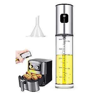 MISSOLO Oil Sprayer for Cooking, 100ml Glass Olive Oil Sprayer Mister, Oil Spray Bottle, Kitchen Gadgets Accessories, Oil Sprayer for Air Fryer, Cooking, Barbecue, Salad, Baking