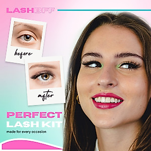Lash BFF Magnetic False Lashes Variety Pack with Eyeliner, Wispy, Natural Look, and Dramatic Eyelashes, Reusable 3D Strip Eyelashes Bulk Kit, Waterproof Faux Lashes No Glue
