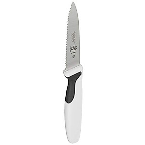 Mercer Culinary M19901P Millennia Black Handle, 3-Inch Slim Serrated, Paring Knife