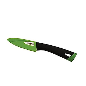 Starfrit 093870-003-NEW1 3" Ceramic Paring Knife with Protective Sheath, Black/White, One Size