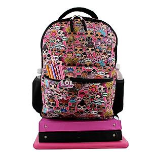 L.O.L. Surprise! Dolls Girls 16" School Backpack (One Size, Black/Pink)
