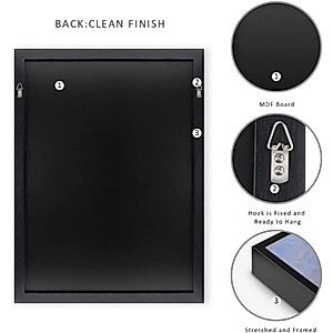 Prints on Canvas Gold Blue Cloud Abstract Art Painting Posters Modern Art Independe Wall Picture for Living Room Decor 100x185cm/39x73inch With Black Framed Ready to Hang