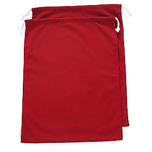 Augbunny 100% Cotton Canvas Travel Laundry Bag, 2-Pack (Large, Burgundy)