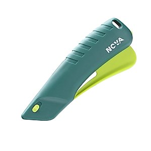 Nova Smart-retracting Squeeze Trigger Knife, Safety Box Cutter, Utility Knife, Ambidextrous Design, Replaceable and Durable Blade, Ideal for Cutting Boxes