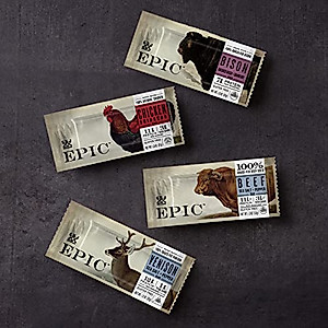 EPIC Venison Sea Salt & Pepper Bars, Keto Friendly, Gluten Free, 12 ct