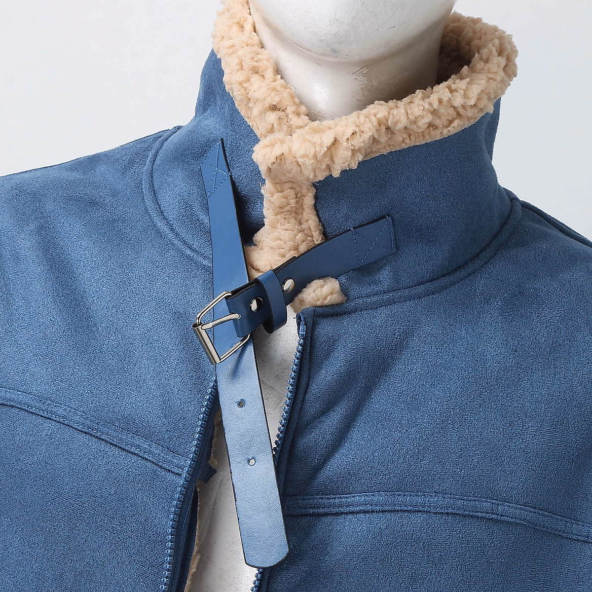 ADUWOAN Mens Winter Jackets Mens Leather Jacket Fur Coats Sherpa Jacket Clothes for Men Men's Stylish Winter Jacket Winter Coats for Men