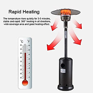 YAOJIA Outdoor Heaters Outdoor Patio Heater, Freestanding Indoor Heater, Quiet Operation, 13KW Propane Gas Heater for Commercial/Home, Garage,Garden