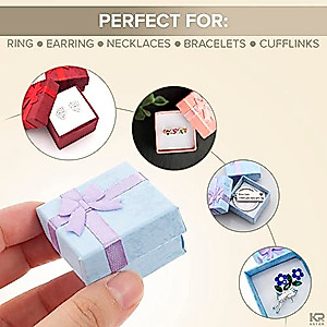 24Pcs Small Gift Boxes for Jewelry - Hard Cardboard Boxes Ring Box for Proposal Earring Boxes Necklace Gift Boxes for Jewelry Organizer Box - Ring Boxes for Wedding Valentines Gift Boxes for Presents