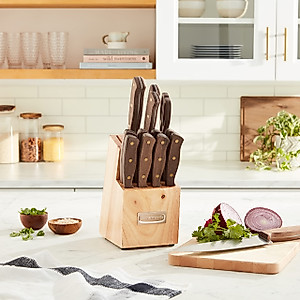 Cuisinart C55W-14PCB Advantage Cutlery 14-Piece Triple Rivet Walnut Knife Block Set