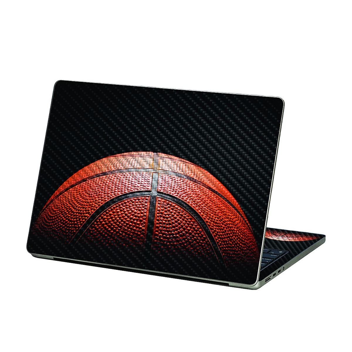 MightySkins Carbon Fiber Skin Compatible with Apple MacBook Air 13.6” M2 (2022) - Basketball World | Protective, Durable Textured Carbon Fiber Finish | Easy to Apply Change Styles | Made in The USA