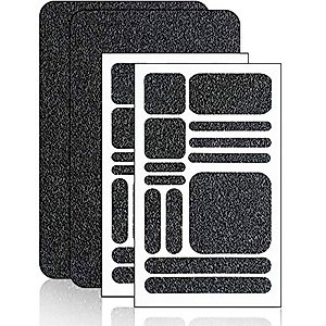 4 Pieces Grip Phone Tape Decals Anti-Slip Rubber Textured Phone Tape Adhesive Traction Grip Decal Stickers for Phones Tablet Computer Gaming Cases (Black)