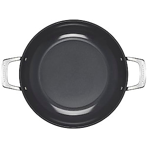 Le Creuset Essential Non-stick Ceramic Shallow Braiser with Glass Lid, 3.9 qt.​