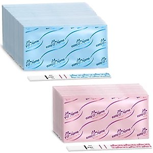 Ovulation & Pregnancy Test Strips Kit: Easy@Home 100 Ovulation Tests 20 Pregnancy Tests– Powered by Premom Ovulation APP | 100LH + 20HCG