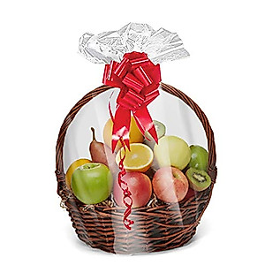 Purple Q Crafts Shrink Wrap Basket Bags 10 Pack For Gift Baskets Clear cellophane PVC Shrink Bags 24"X 30"