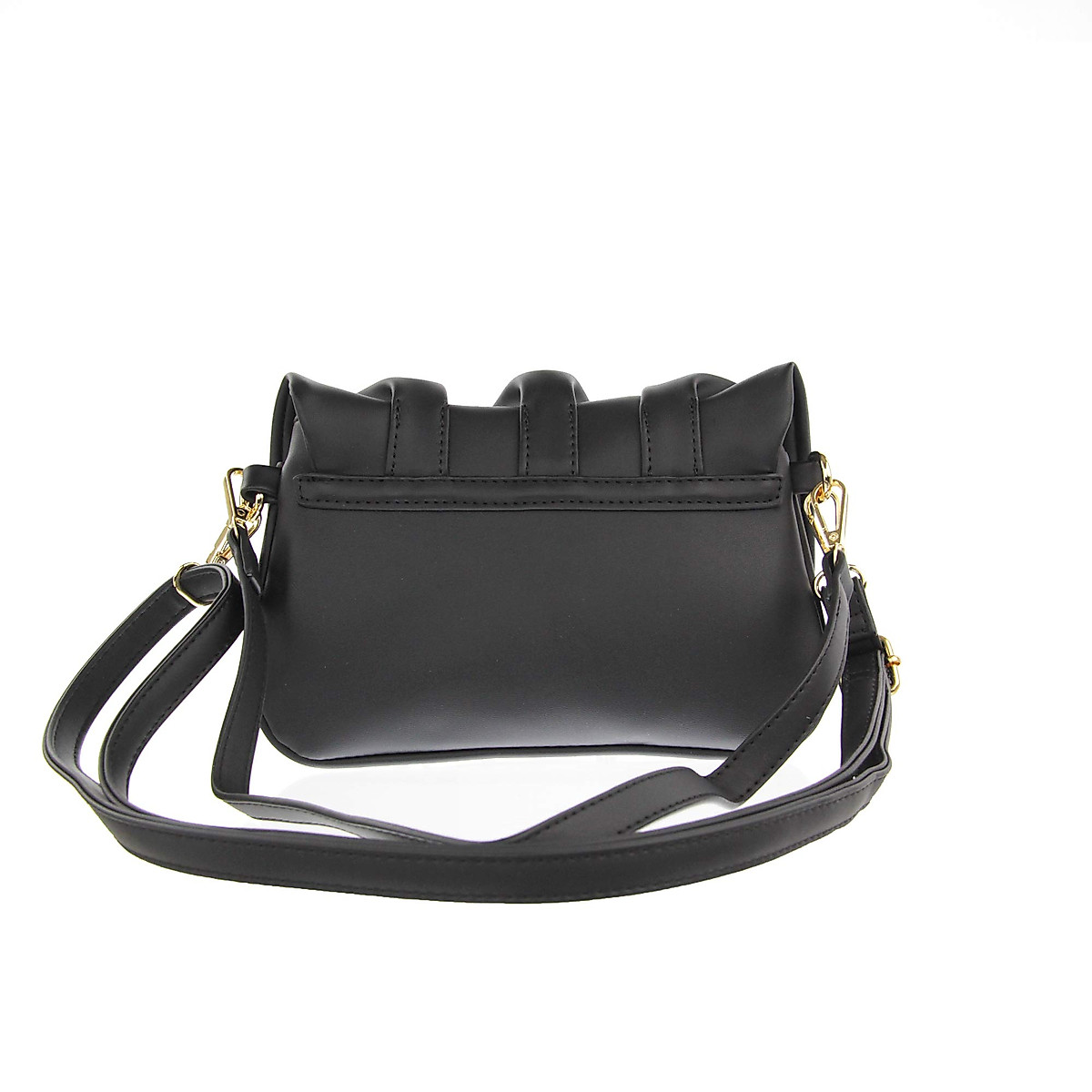 Olivia Miller Women's Faux Leather Ruched Front Flap Cloud Chic Bag Crossbody