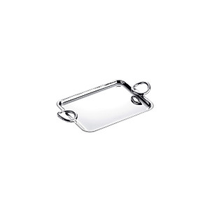 Christofle Vertigo Small Silver Plated Rectangular Tray with Handles #4200360