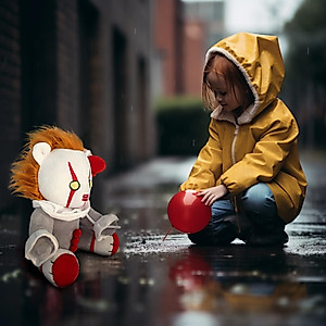 Verceco Cute Clown Doll Plush Toy 11 Inch Scary Clown Stuffed Animal Toys Christmas Birthday Gifts