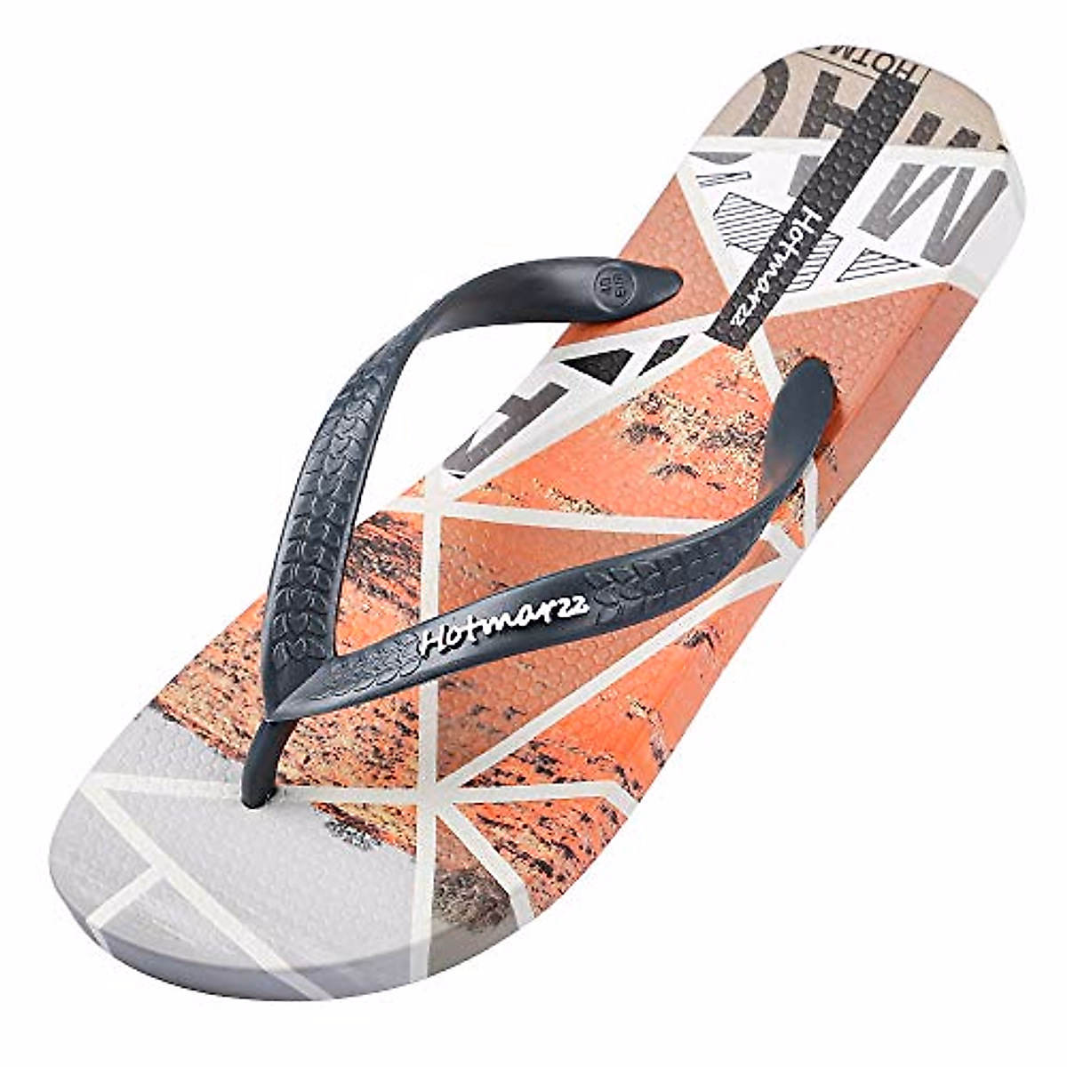 Hotmarzz Men's Colorful Mojave Desert Pattern Fashion Flip Flops Summer Sandals Beach Slippers Size 8, Mojave Grey