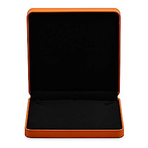Oirlv Premium Leather Big Necklace Box Chunky Necklace Gift Box Showcase Jewelry Display Holder