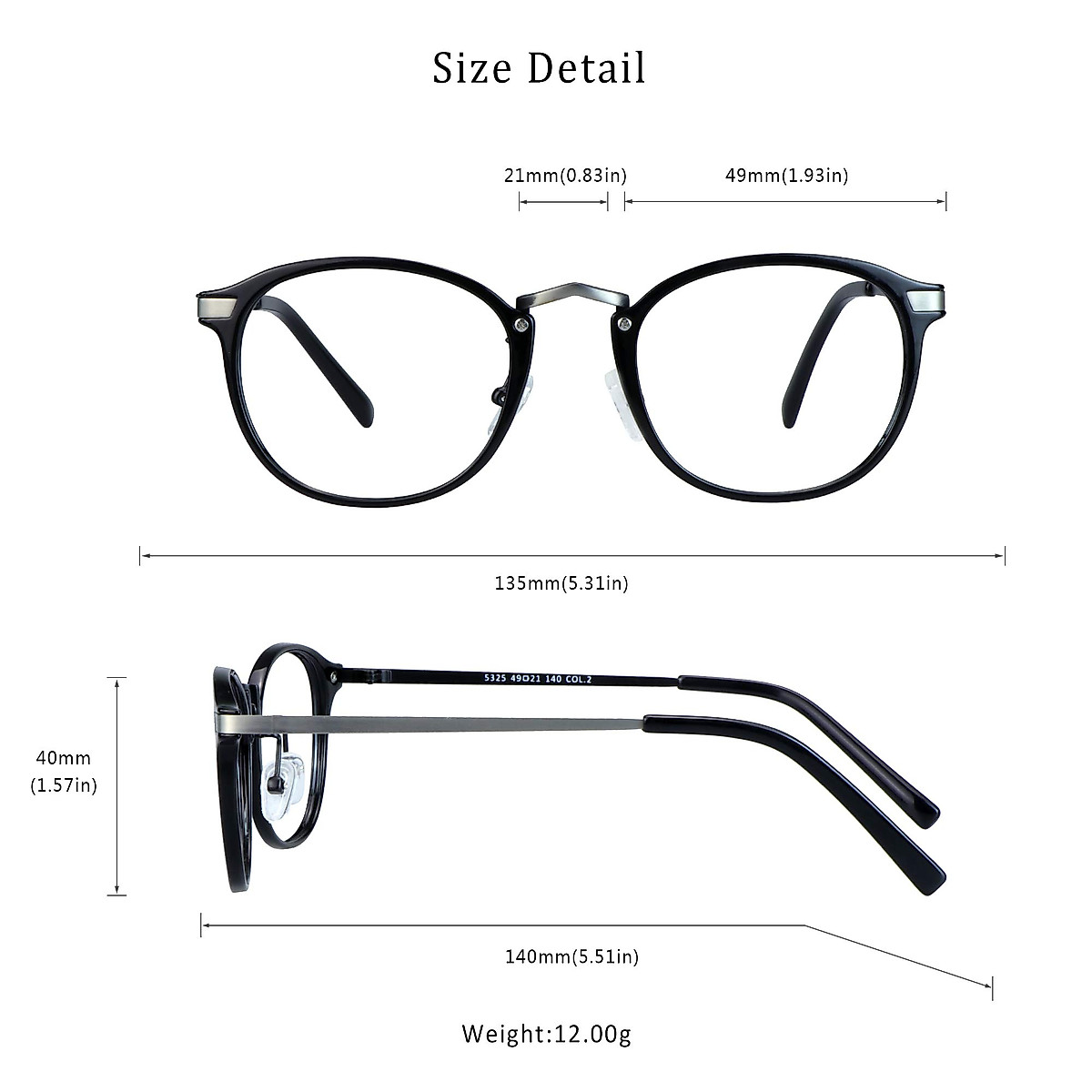 LifeArt Blue Light Blocking Glasses, Anti Eyestrain, Computer Reading Glasses, Gaming Glasses, TV Glasses for Women Men, Anti Glare (Black, No Magnification)