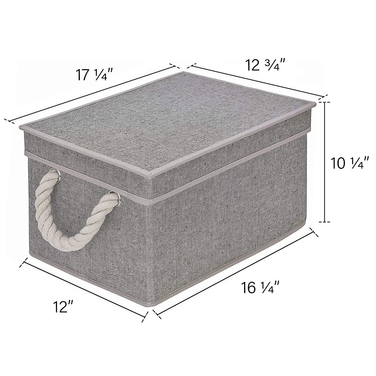 StorageWorks Closet Storage Bins with Clear Window 3 pack, 32L Storage Bins with Lids, Decorative Storage Boxes with Lids and Soft Rope Handles 3 pack