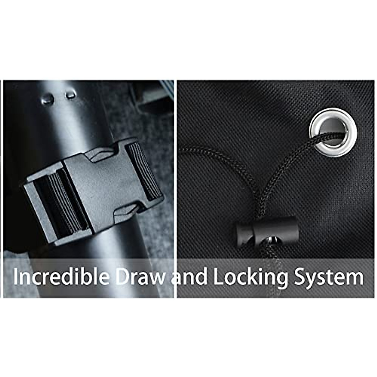 High Back Patio Chair Covers Waterproof Heavy Duty Stackable Outdoor Bar Stool Cover Black Patio Furniture Covers Outside Lounge Deep Seat Covers, Lawn Chair Covers, High Back with Lock Hole-2 Pack