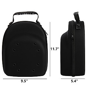 Peohud Hat Case for Baseball Caps, Cap Carrier Storage Bag, Hat Travel Case with Carrying Handle and Shoulder Strap, Easy to Carry Baseball Cap Organizer Holder for 6 Hats, Perfect for Traveling
