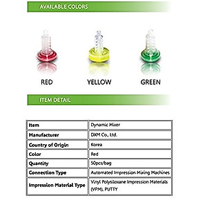 [DXM]Red Dental Dynamic Mixing Tips Fits 3M ESPE Pentamix Mixing Machine 1 Bag (50pcs)