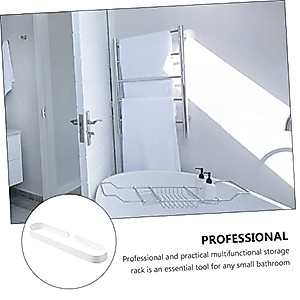 Garneck Wall Mounted Towel Rack Towel Holder Rack Bath Towel Bar Bathroom Mounted Towel Mount Clothing Mounted Towel Mounted Hooks Cabinet Hooks White Aluminum Alloy