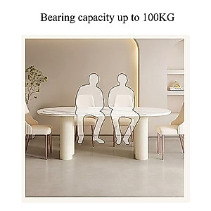 Dining table set for 4,Table Sets for 6,7 Piece Kitchen Table and Chairs Set for 6 Person,dining room table,Suitable for living room,restaurant,cafe,leisure reception desk and chair combination ( Colo