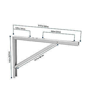 Popmoon Wall Mounting AC Brackets up to 440lb/200kg Split Air Conditioner Bracket 21 5/8"Lx16"H Bracket Air Conditioner Bracket Set Adjustble 9000 Btu to 36000 Btu