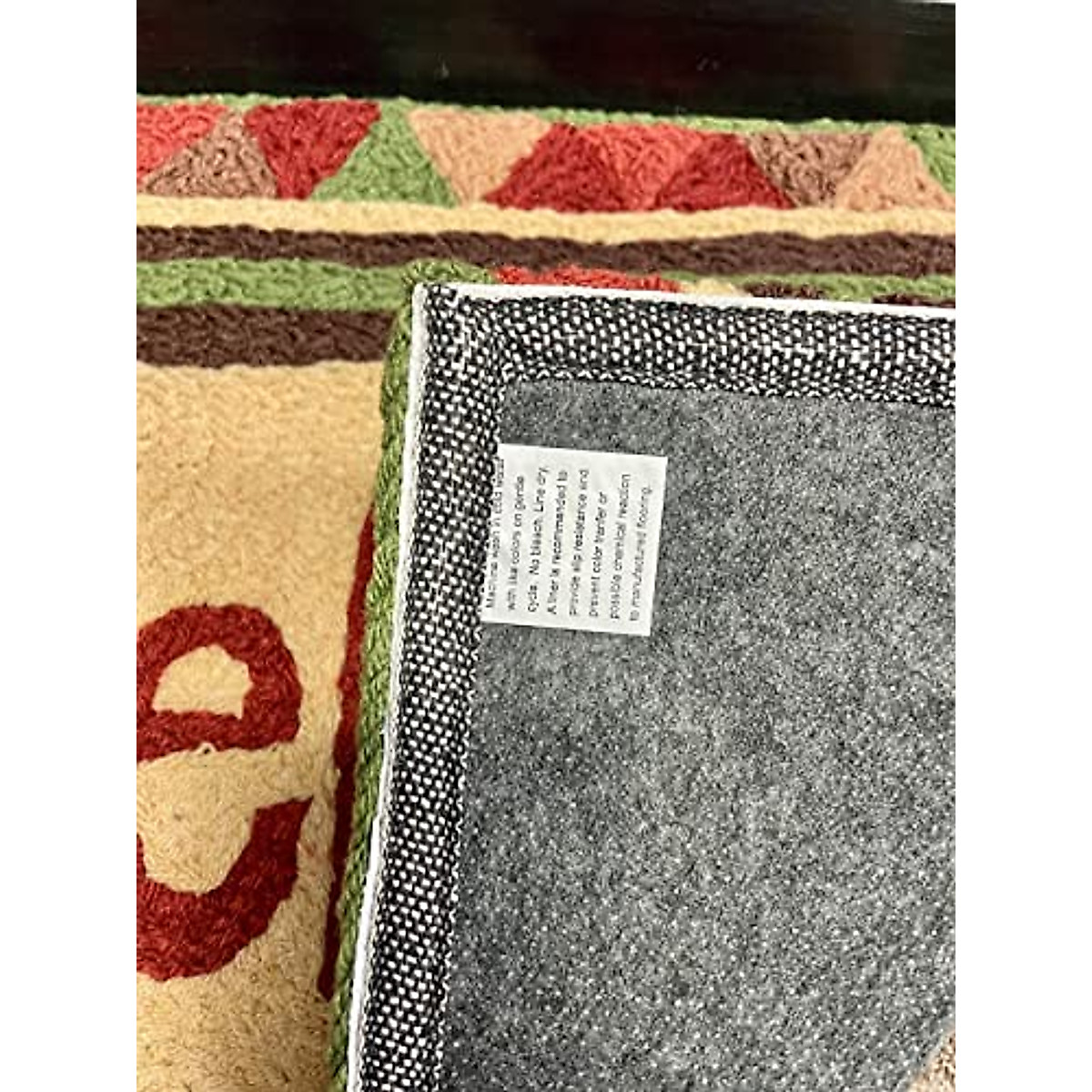 Pine Cone Welcome Machine Washable 20" x 30" Jellybean Accent Rug