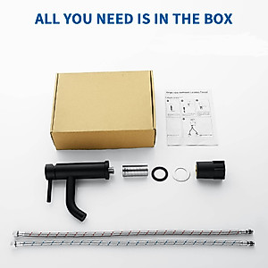 Single Handle Black Bathroom Faucet 1 Hole, Vanity Faucet with cUPC Certified Water Supply Lines, Bathroom Sink Faucet Stainless Steel Matte Black Single Hole， RV Lavatory Faucet for 1 Hole Sink