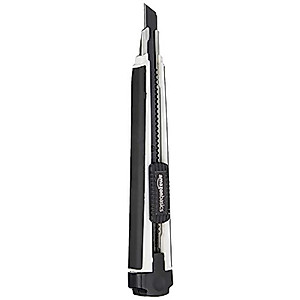 Amazon Basics Soft Grip 9mm, 13-Point Snap Off Knife with 3 Stainless Steel Blades
