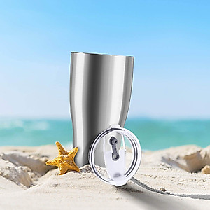 XccMe 30 oz Stainless Steel Tumbler with Lid,6 Pack Double Wall Vacuum Insulated Travel Mug, Durable Insulated Tumbler for Gift, Coffee, Tea, Beverages (Silver 6)