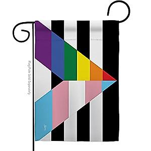 Americana Home & Garden Gay Trans Straight Ally Garden Flag Support Pride Rainbow Love LGBT Bisexual Pansexual Transgender House Decoration Banner Small Yard Gift Double-Sided, Made in USA