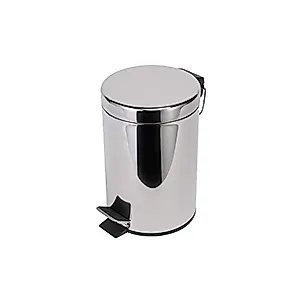 Croydex 536184 Chrome Britannia Three Litre Pedal Bin