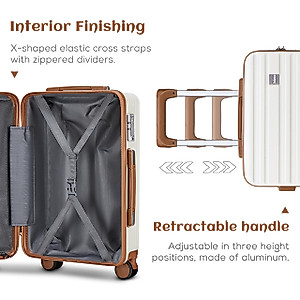 imiomo Carry on Luggage Sets,20 Inch Expandable Carry-on Suitcase with Spinner Wheels,Hard Shell Lightweight Rolling Travel Luggage with TSA Lock