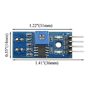 XINGYHENG 10PCS TCRT5000 Infrared Reflective IR Photoelectric Sensor Switch Module 3.3-5V Obstacle Avoidance Barrier Line Track Sensor Module