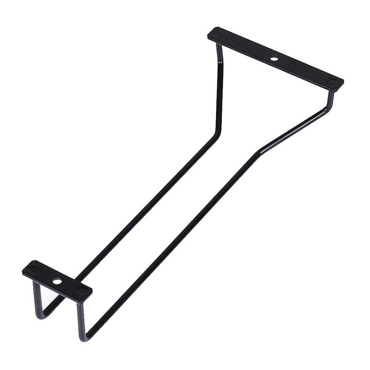 Dianoo Wine Glass Holder, Stemware Rack, Wine Glass Rack Under Cabinet With Screws, 27cm 1 Row Black