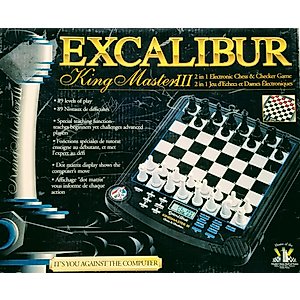 Excalibur 911E-3 King Master III Electronic Chess & Checkers Game