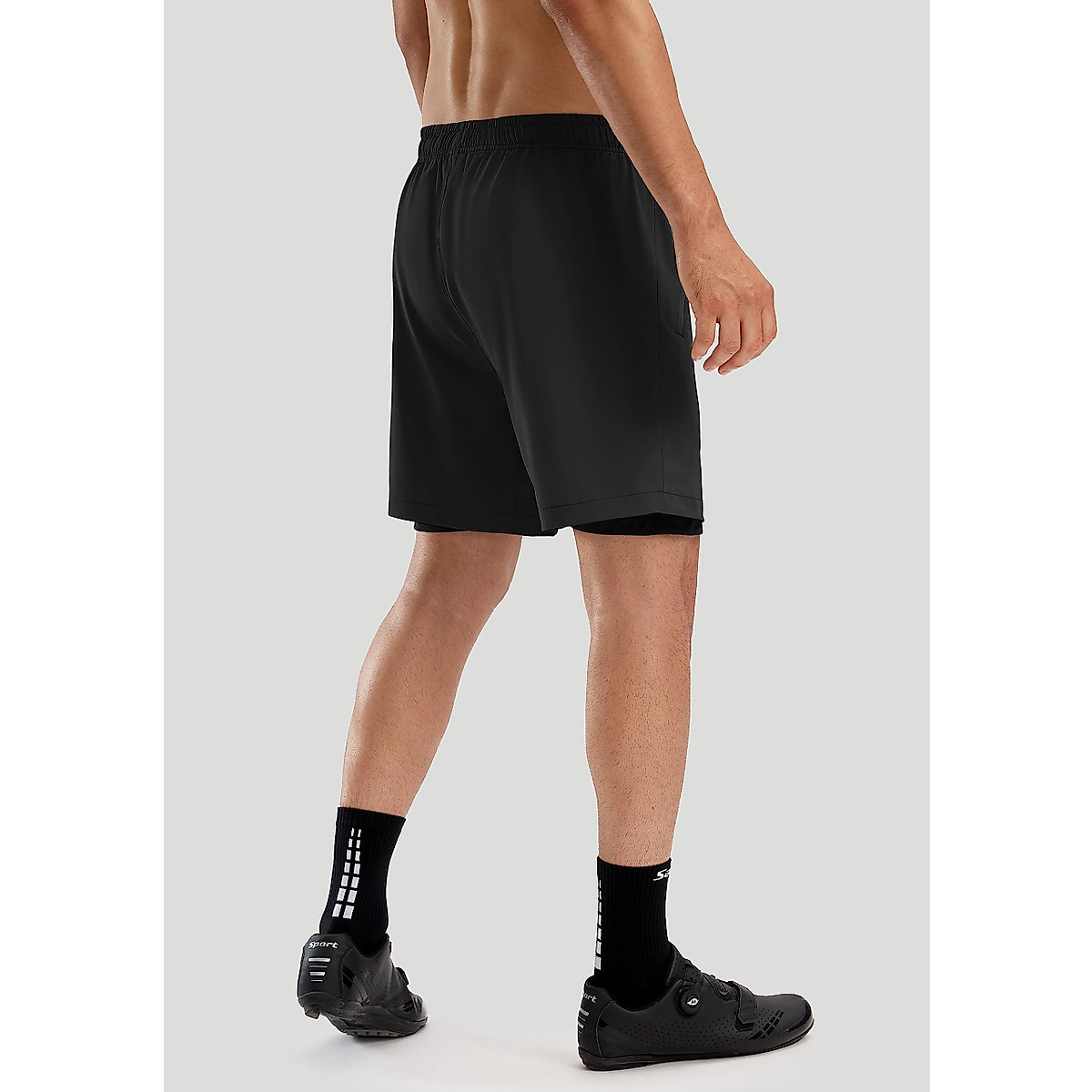 Men's Mountain Bike Shorts 3D Padded Loose-fit Biking Riding Cycling Bicycle Biker Cycle Padding Shorts for Men Zipper Pockets(Black,S)