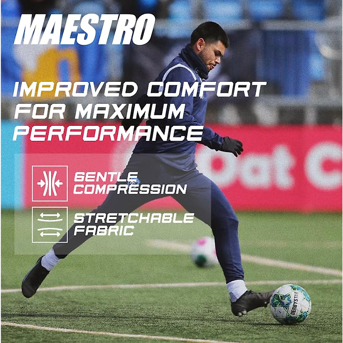 Maestro Grip Socks – Anti-Slip Socks for Men and Women – Soccer, Football, Basketball, Hockey Non-Slip Socks (as1, alpha, l, regular, regular, Red)