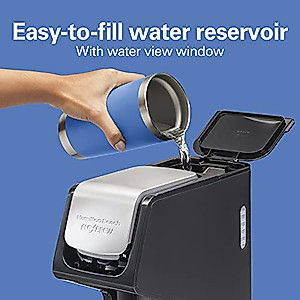 Hamilton Beach 49900 FlexBrew Single-Serve Coffee Maker Compatible with Pod Packs and Grounds, 8 ounces, Black-Fast Brewing