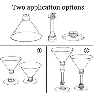 WUWEOT 60 Pack Plastic Martini Glasses, 5 Oz Unbreakable Tall Cocktail Glasses, Appetizer Dessert Cups Drinkware for Home Bar Restaurant Party Supply