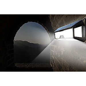 MagicPro Solar Lights Motion Sensor Solar Powered Light - 136 LED Outdoor Security Lighting for Porch, Garden, Driveway, Energy Saving, Durable and Waterproof White Light 2PK