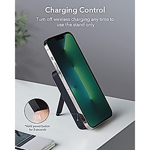 ESR MagSafe Battery Pack (HaloLock), 10,000mAh MagSafe Power Bank with USB-C Cable, Kickstand Magnetic Wireless Power Bank for iPhone 14/13/12, MagSafe Portable Charger, MagSafe Accessories, Black